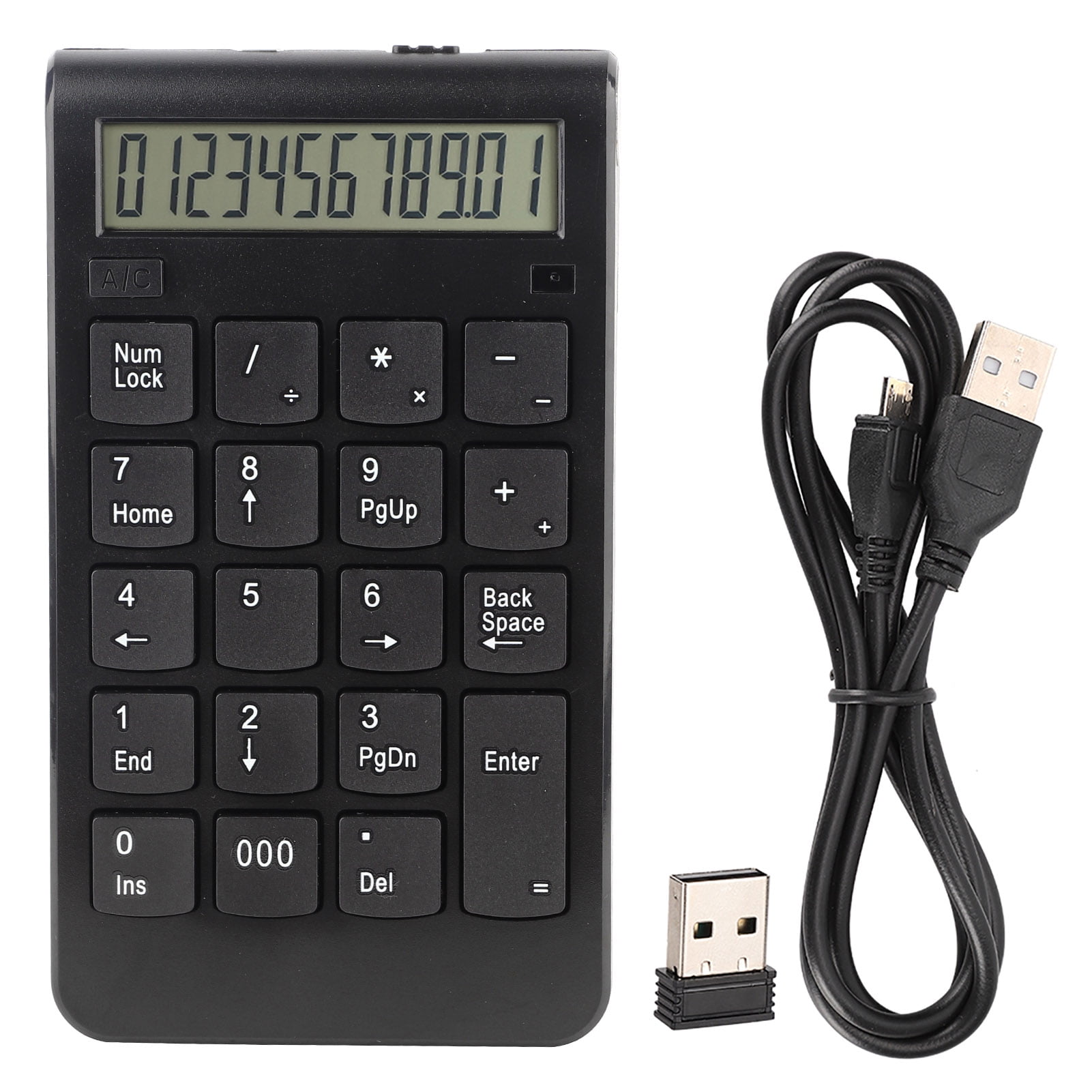 Tersalle Wireless Numeric Keypad Portable Mini Number Keyboard USB ...