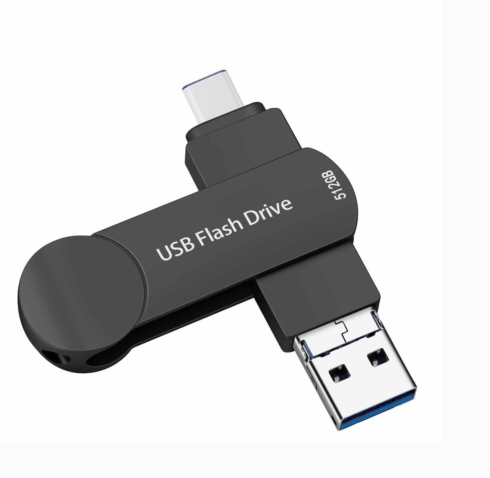 Tersanhong 512GB USB C Flash Drive, High-Speed USB3.0 Thumb Drive Type ...