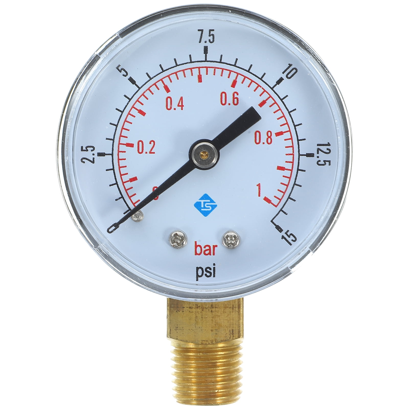Tersarium 0-15 Psi 0-1 Bar High Precision NPT Air Compressor Pressure ...