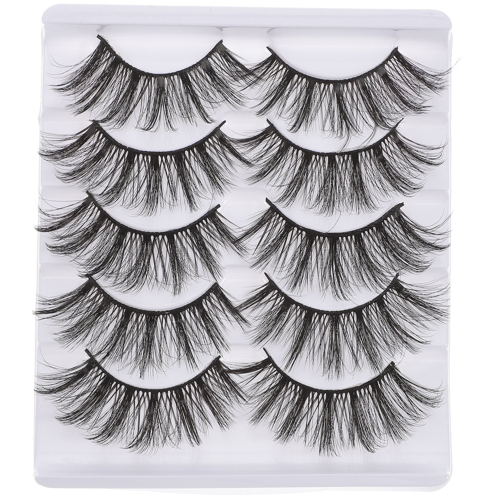 HEATSHAKING Curled False Eyelash Extensions Fiber Black For Women 1Set ...