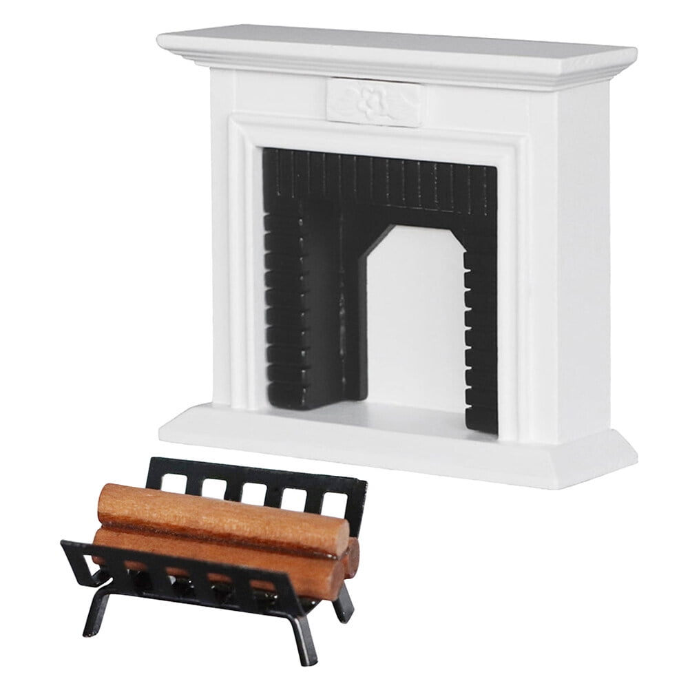 HEATSHAKING Miniature Dollhouse Fireplace Decorative for Mini House ...