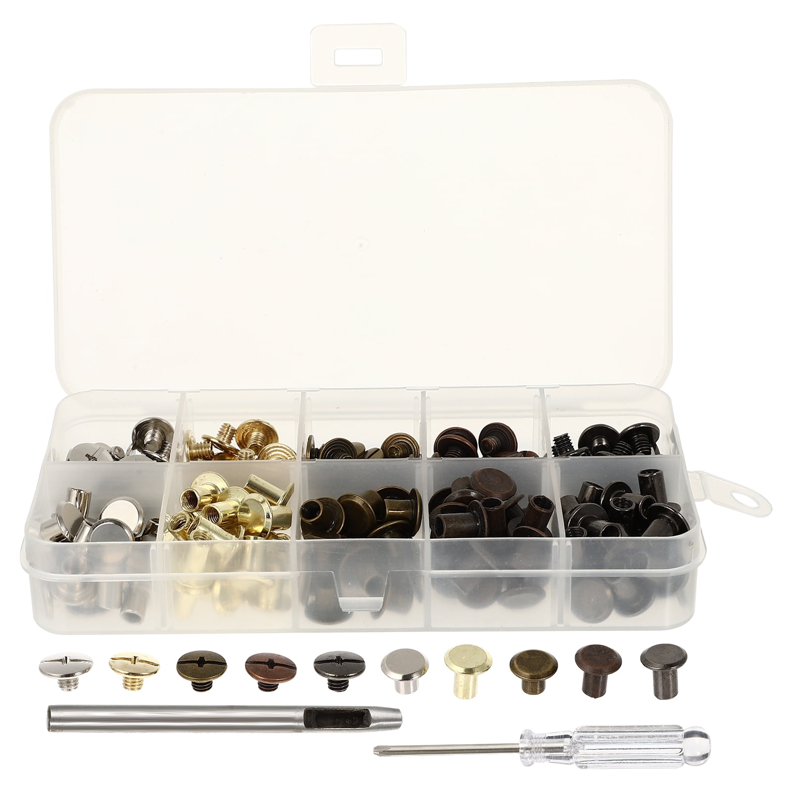 Tersarium 1 Set Double-sided Rivets Decorative Rivets DIY Leather ...