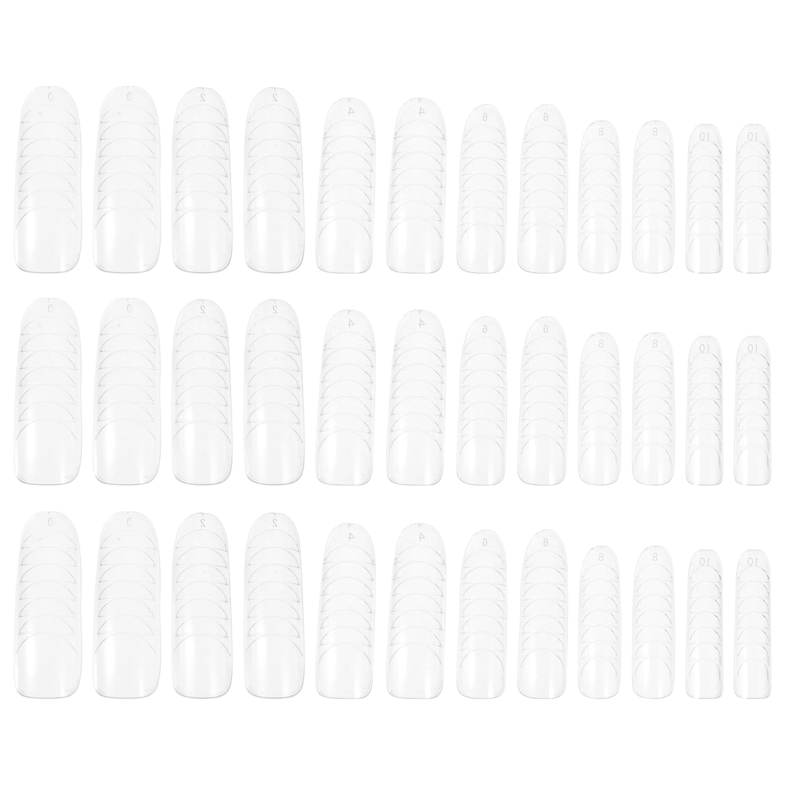 Tersarium 120pcs/Box Long Fake Nails Clear Plastic Nails Full Cover ...