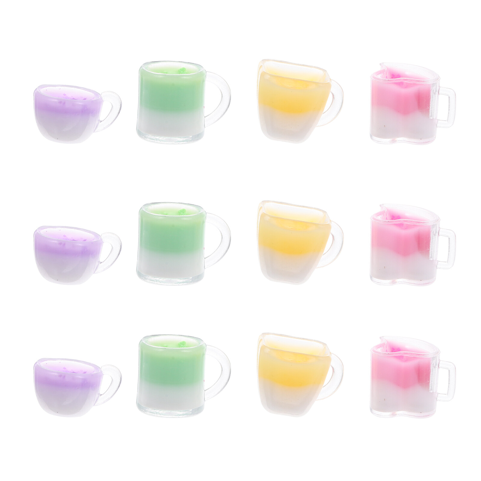 Tersarium 12Pcs Adorable Mini House Tea Cups Miniature Food Play Models ...