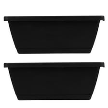 Rugg 25" x 9" x 9" Rectangle Cappuccino Resin and Plastic Window Box ...