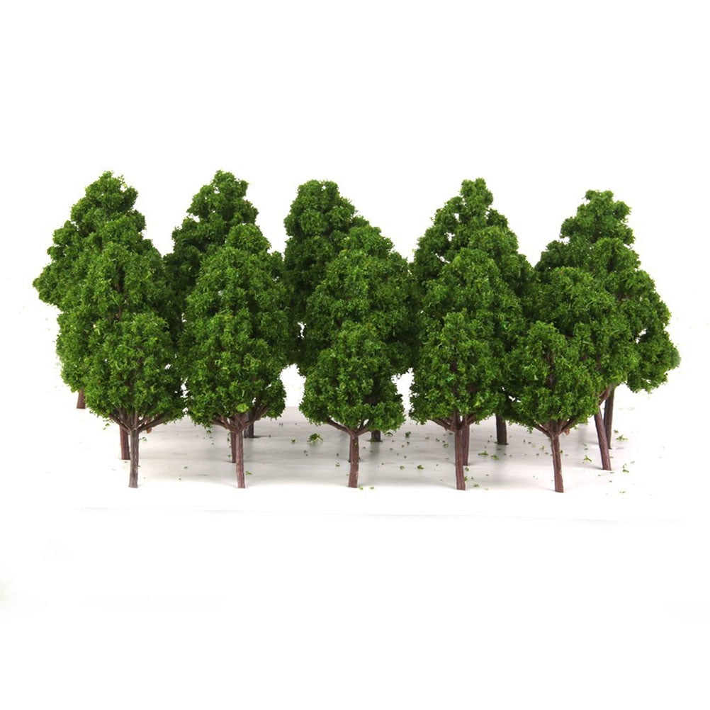 Tersarium 20pcs Model Trees Miniature Railway Train Scenery ...