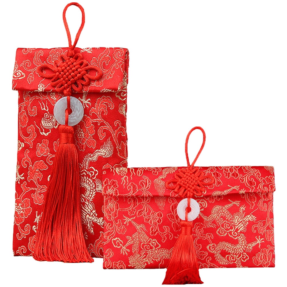 Tersarium 2Pcs Wedding Brocade Envelopes Chinese Style Packets ...