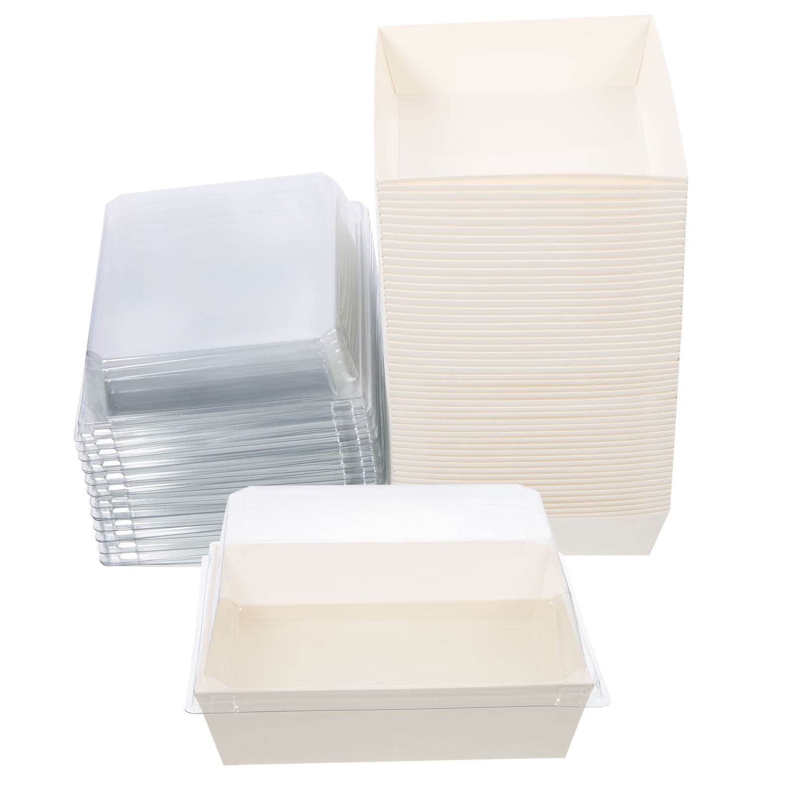 HEATSHAKING Mini Dessert Boxes Transparent Window 50Pack 14X12.5X6.5Cm ...