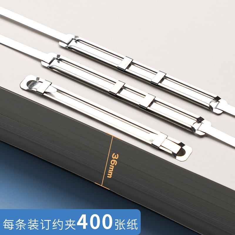 Tersarium 50pcs Metal File Fastener Standard Two Hole Binder Clip Paper ...