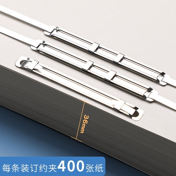 Tersarium 50pcs Metal File Fastener Standard Two Hole Binder Clip Paper ...