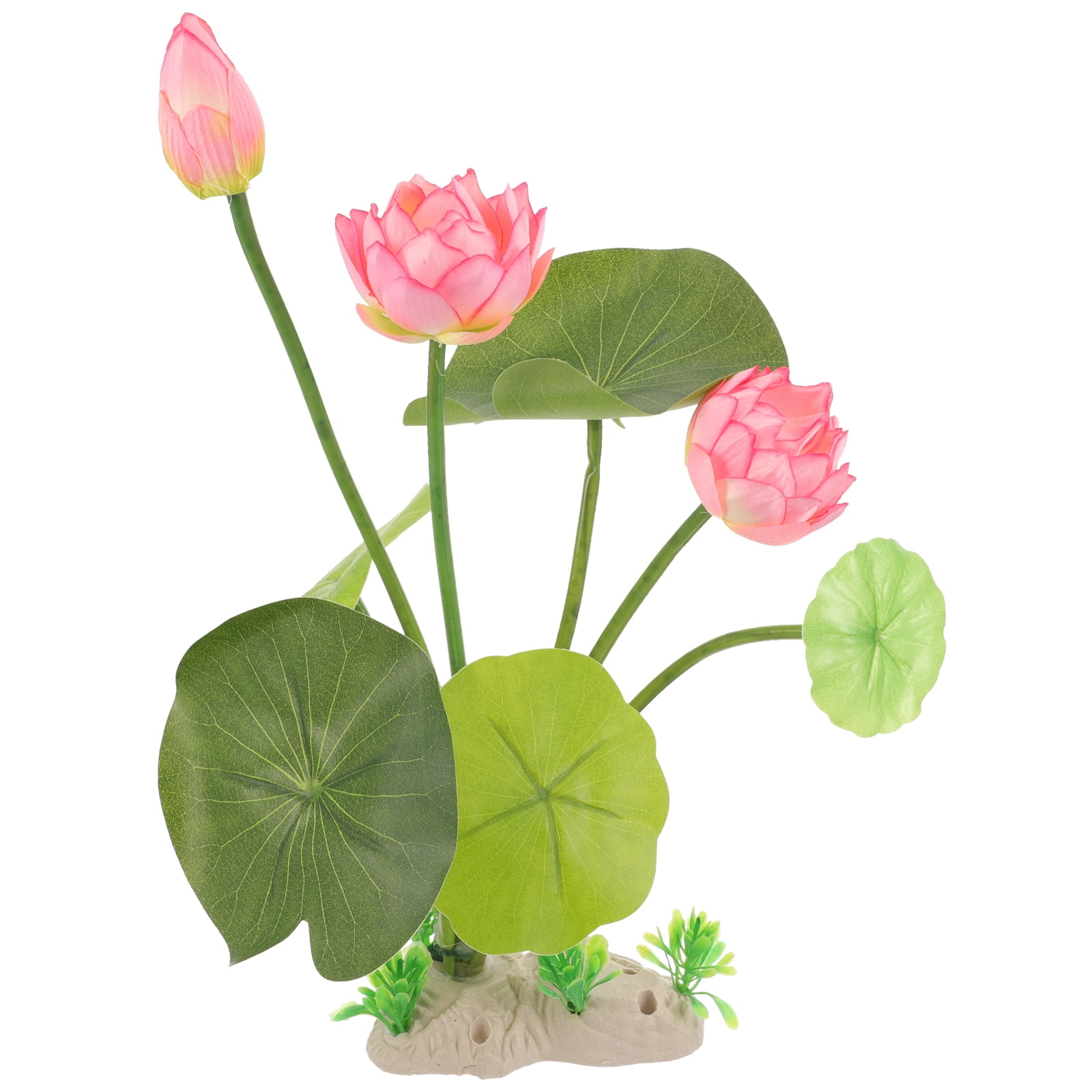 Lotus Ornament for Aquarium Landscape Fish Tank Decoration with 1 Set ...