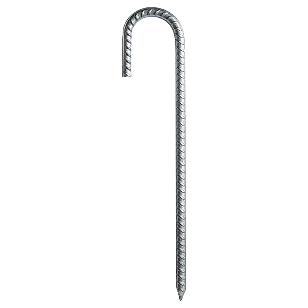 Tersarium Galvanized Rebar Stakes J Hook: Heavy Duty Metal Stake with ...