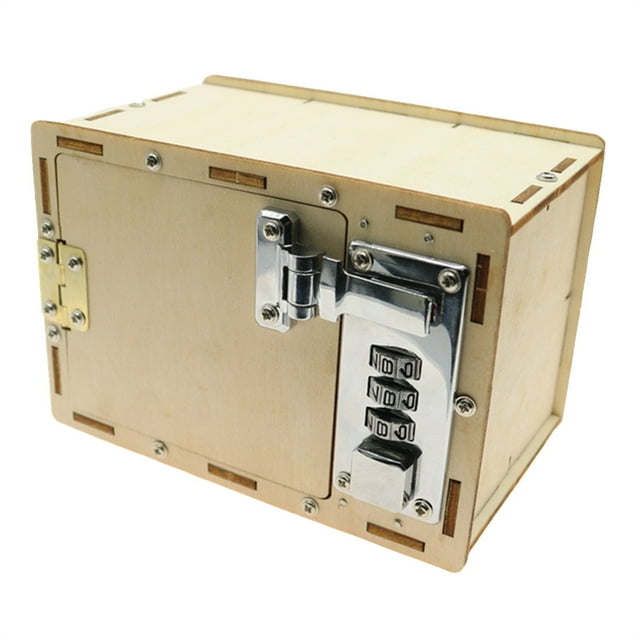 Tersarium Wood Lockbox Password Box: DIY Password Box Small Wooden ...
