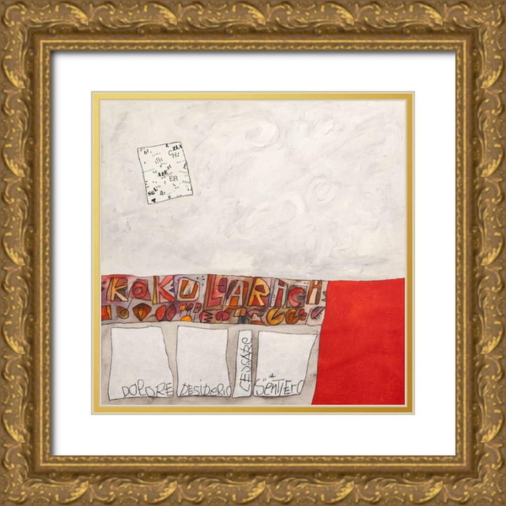 Teruzzi, Vittorio 12x12 Gold Ornate Wood Framed with Double Matting ...