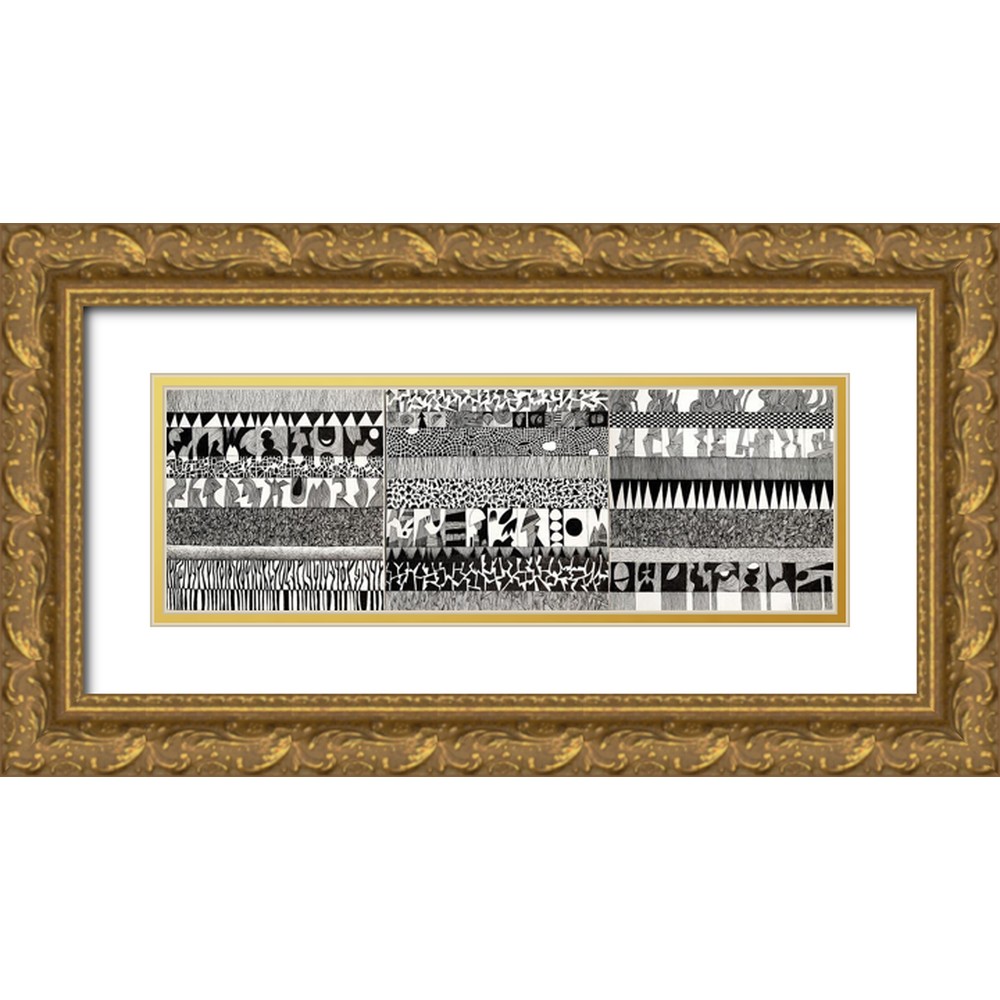 Teruzzi, Vittorio 14x7 Gold Ornate Wood Framed with Double Matting ...