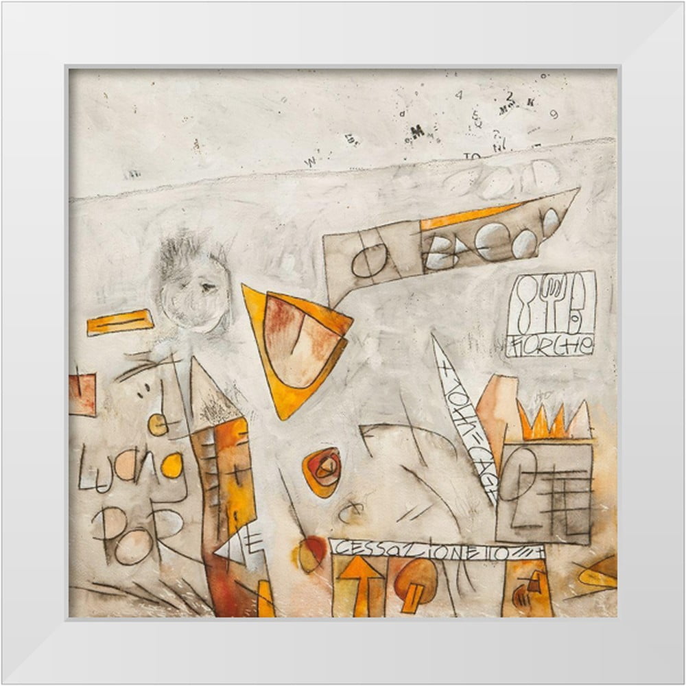 Teruzzi, Vittorio 15x15 White Modern Wood Framed Museum Art Print ...