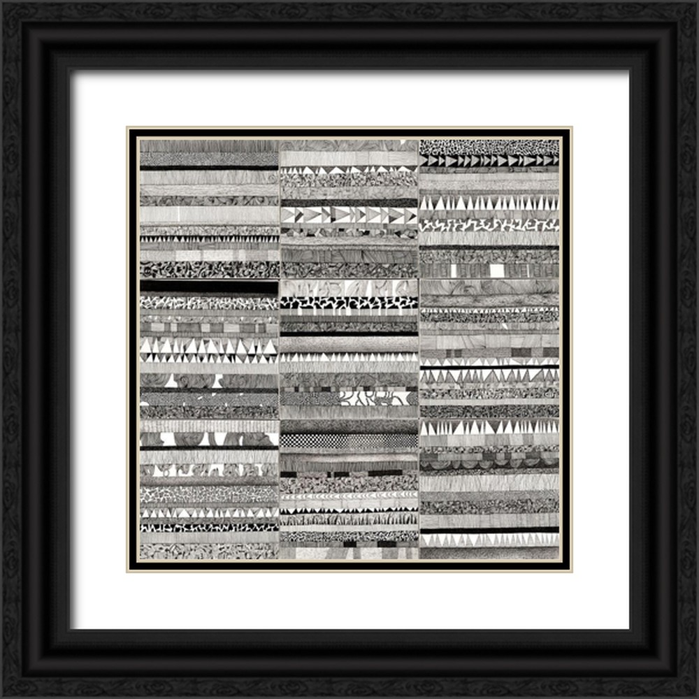 Teruzzi, Vittorio 26x26 Black Ornate Wood Framed with Double Matting ...