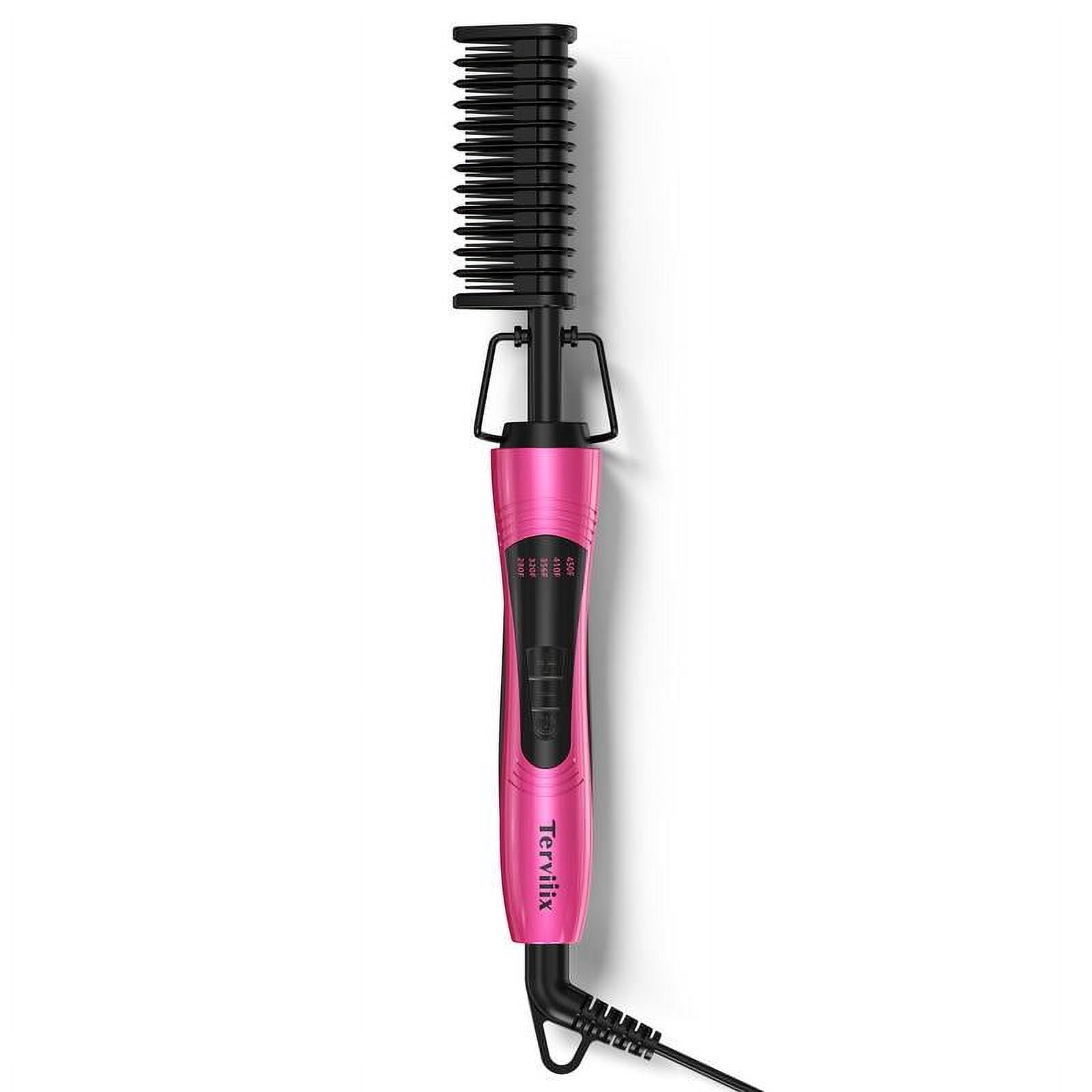 Terviiix Electric Hot Comb for Black Hair, Wigs & Beard, Anti-Scald ...