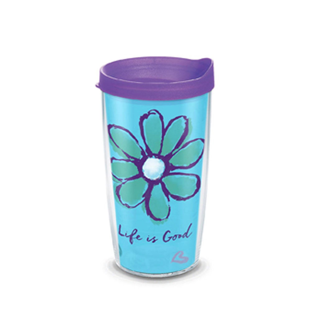 Tervis 1240536 Life Is Good-Daisy Insulated Tumbler with Wrap and Royal ...