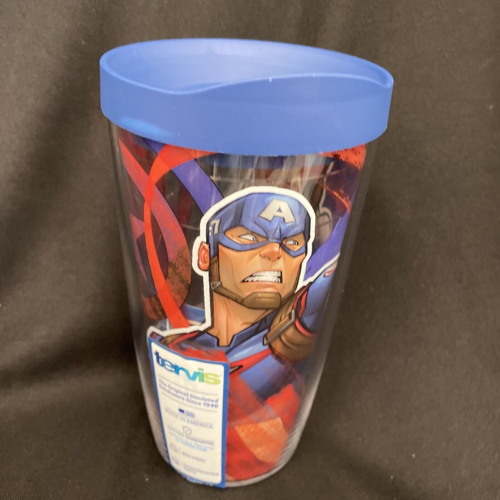 Tervis Captain America Action 16oz Double Wall Tumbler W/Lid Marvel ...