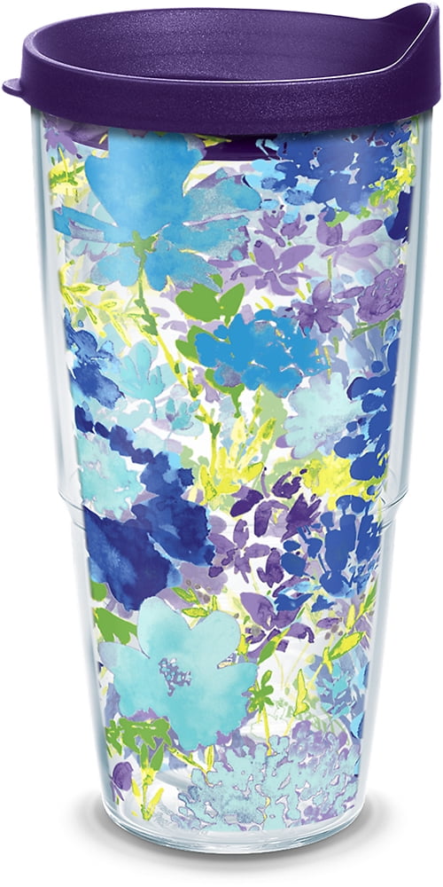 Tervis Fiesta Purple Floral Made in USA Double Walled Insulated Tumbler ...