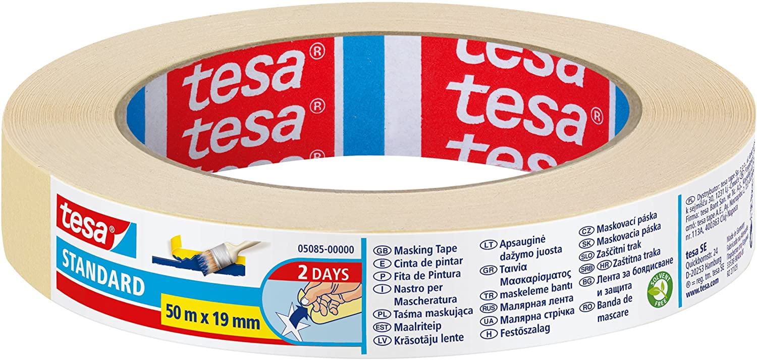 Tesa 210242 Adhesive Tape, Solvent-Free 19mmx50M, Transparent - Walmart.com