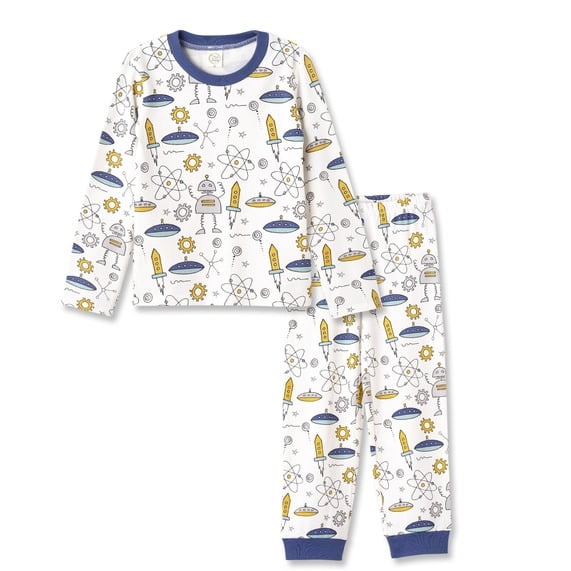 Tesa Babe Boys' Space Galaxy Quest Print Bamboo Pajama Set (5 Year ...