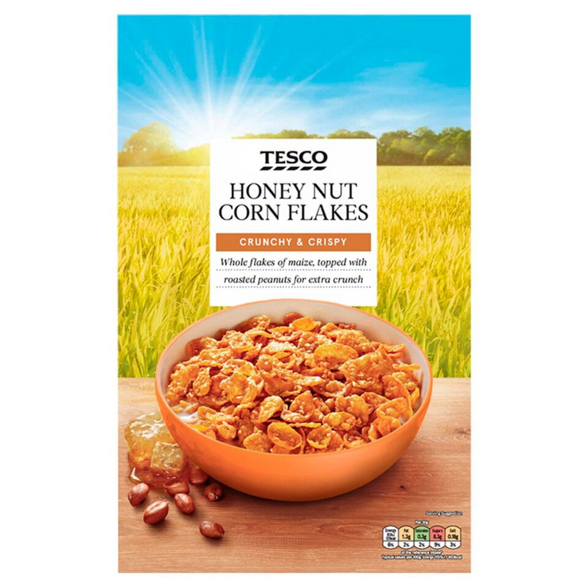Tesco Honey Nut Corn Flakes Cereal 500G - Walmart.com