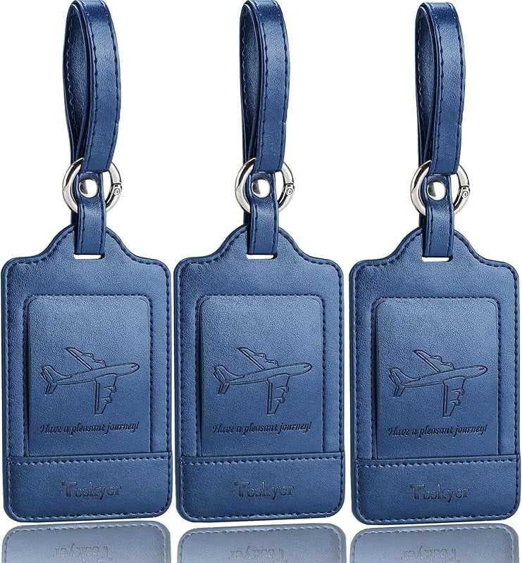Teskyer Luggage Tags for Suitcases, Easy to Attach, Privacy Protection ...