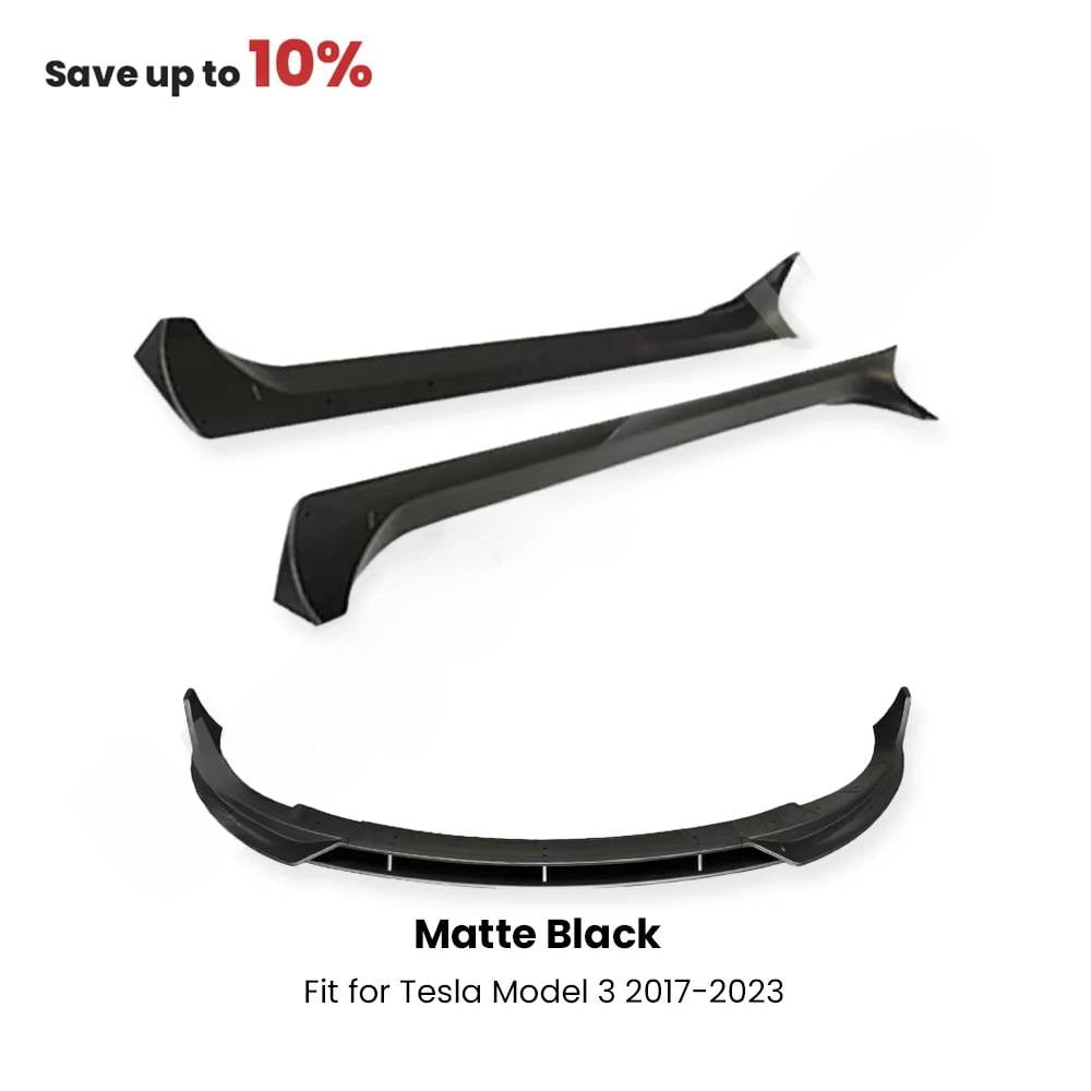Tesla Body Kits For Model 3 Y 2017- 2023 Tunning Fast Aero Matte Black ...