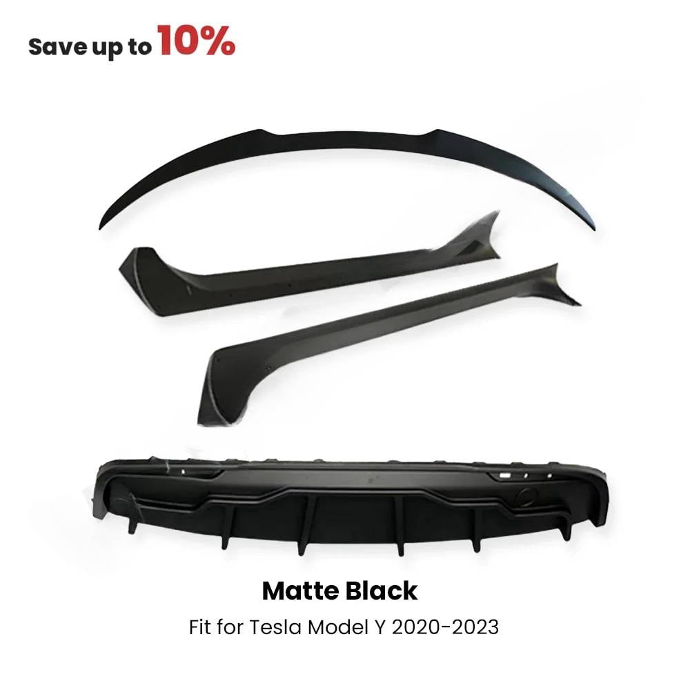 Tesla Body Kits For Model 3 Y 2017- 2023 Tunning Fast Aero Matte Black ...