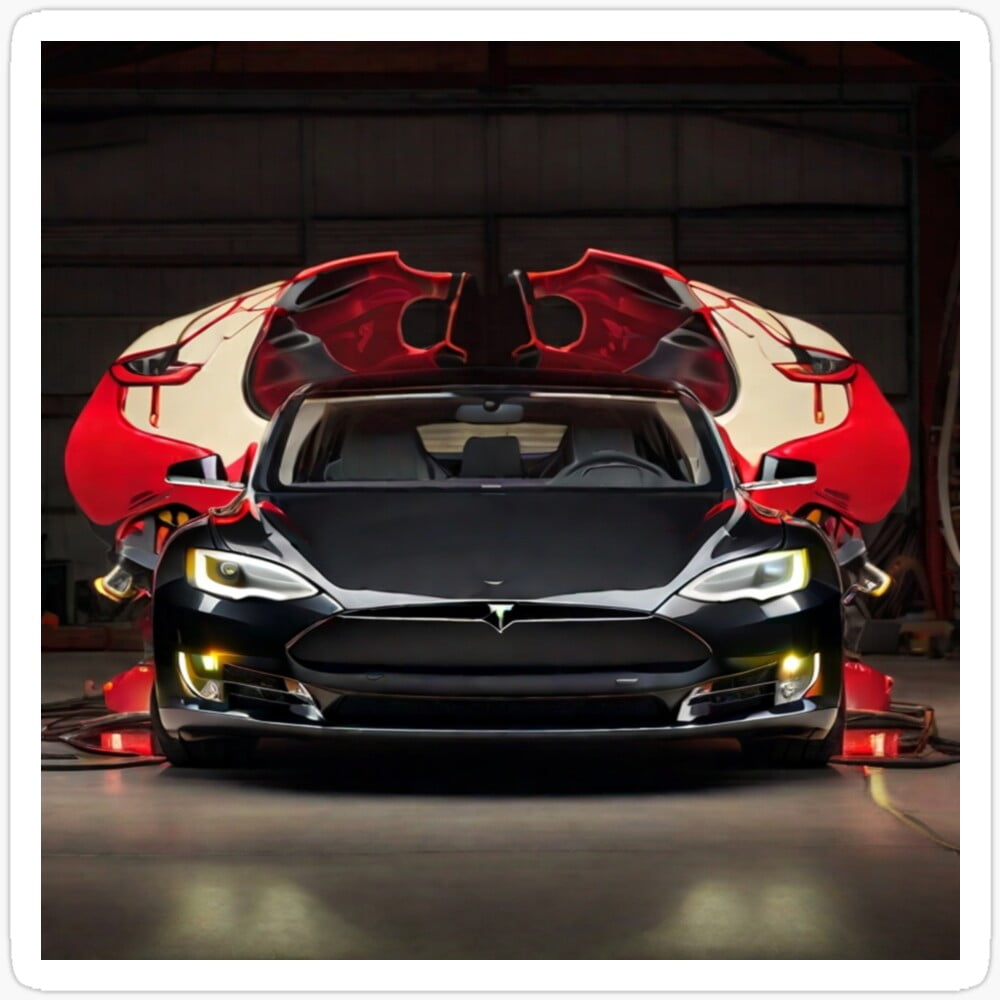 Tesla Bumper Sticker Phone Decal Water Bottle Stickers Car Decals ...