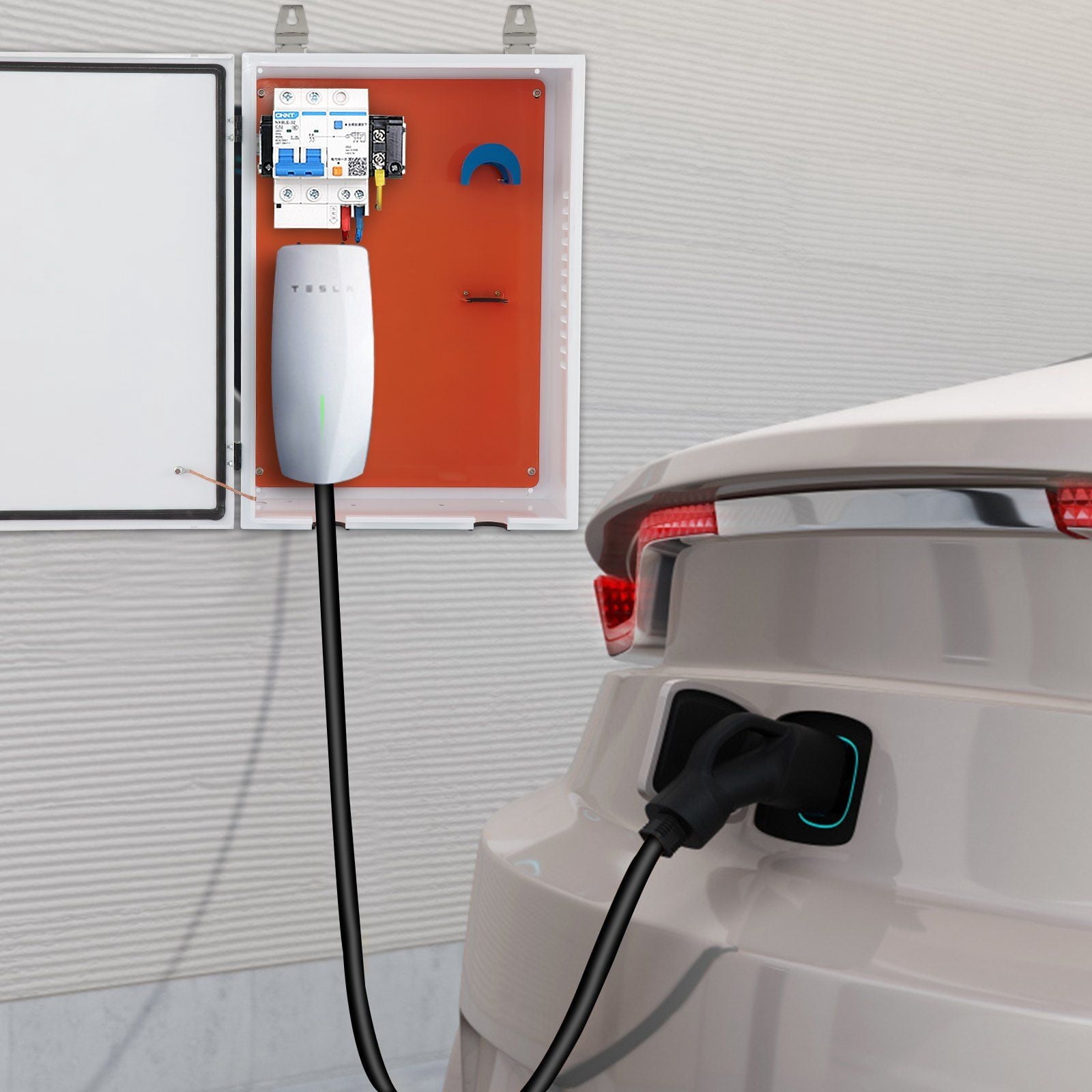Tesla Charger Station Box, 28x20x10 Inch, Outdoor Cable Organizer ...
