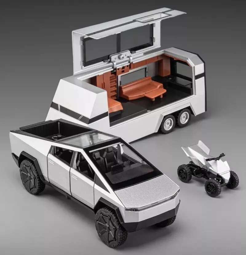 Tesla Cyber Truck Pickup Trailer Alloy ATV Beach Motorcycle High ...