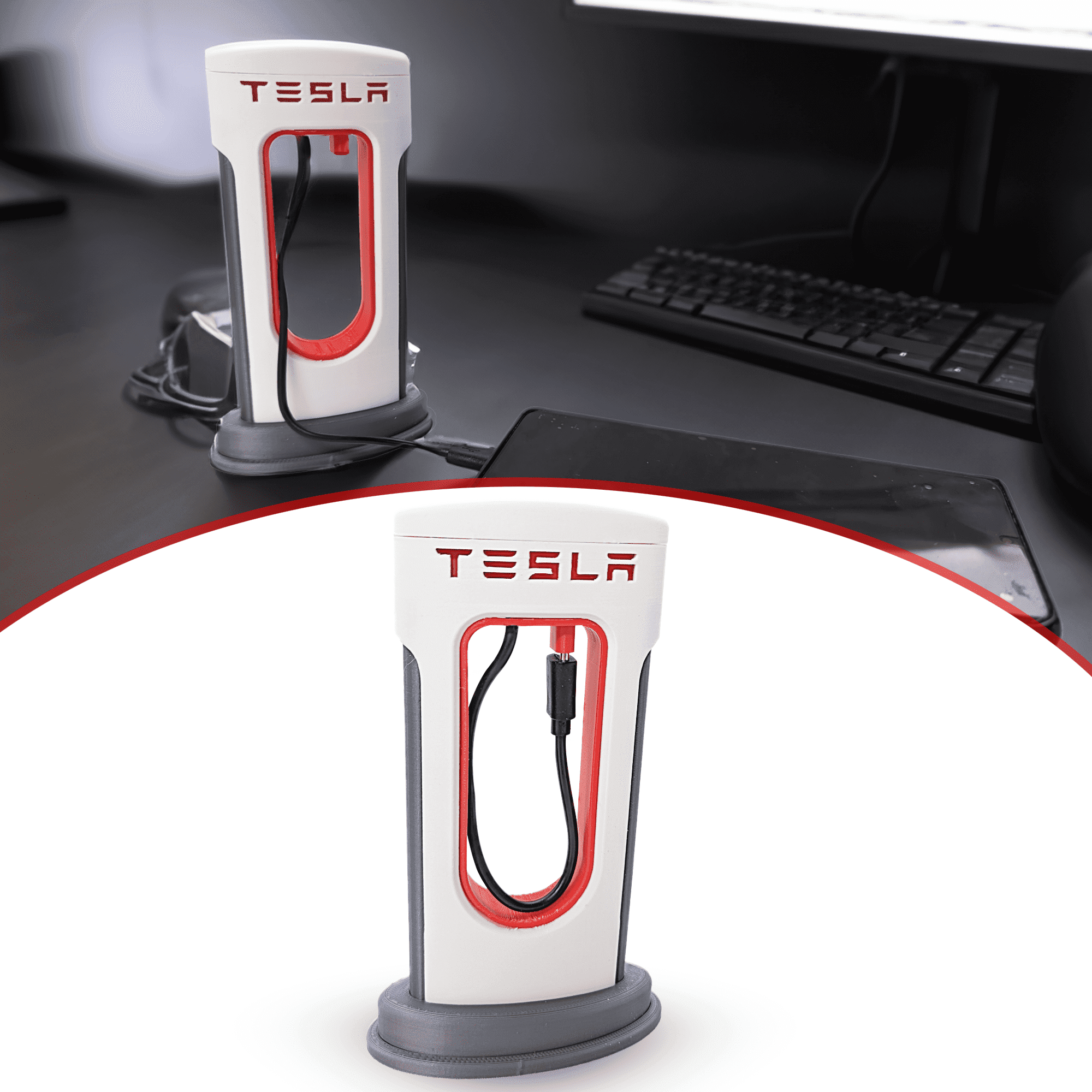 Head Concepts Tesla Desktop Supercharger Display Charging Station with ...