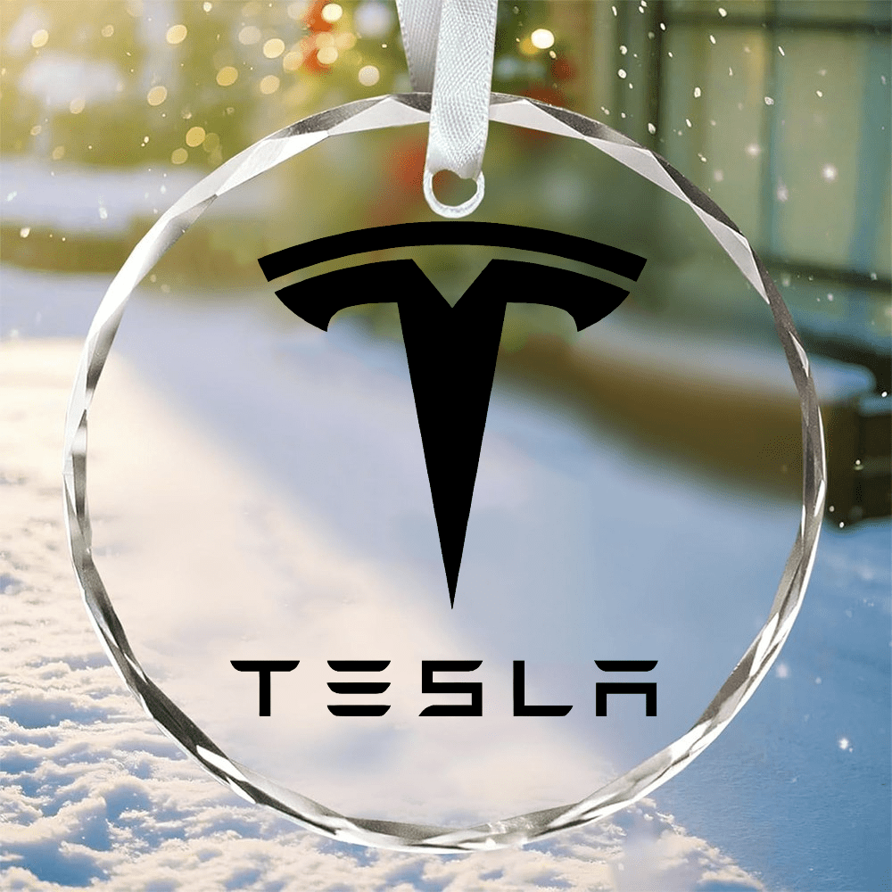 Tesla Logo Ornament, Home Decoration, Crystal Glass Ornament - Walmart.com