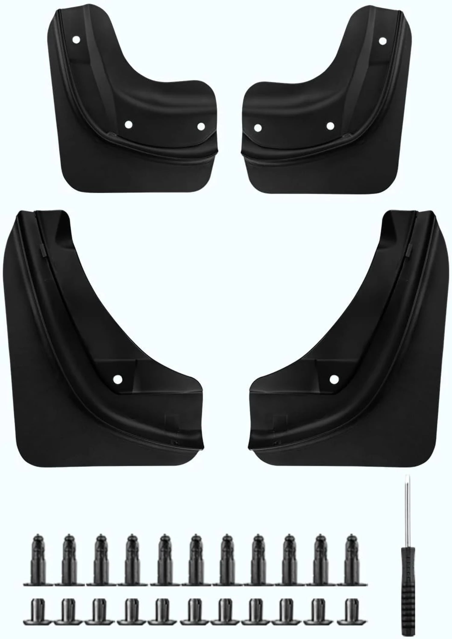 Tesla Model 3 Highland Mud Flaps, No-Hole, ABS, 4-Piece Set, 2024 ...