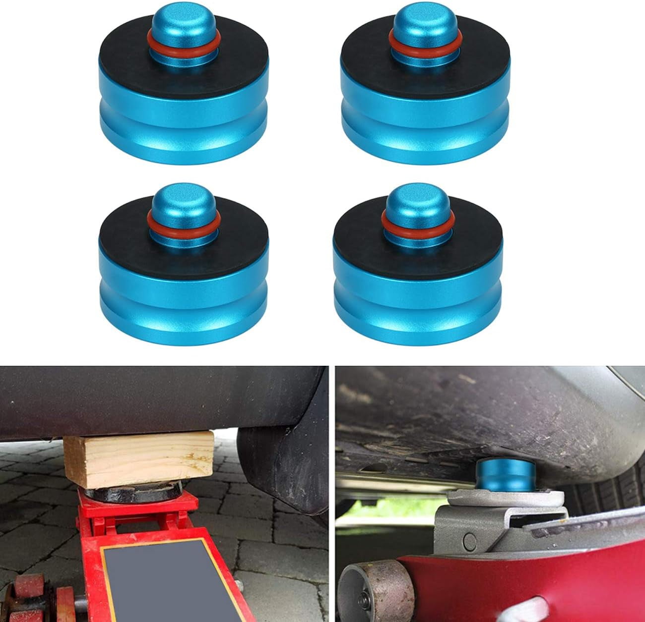Tesla Model 3 Jack Lift Point Pad Adapter - Aluminum (4pcs, Blue ...