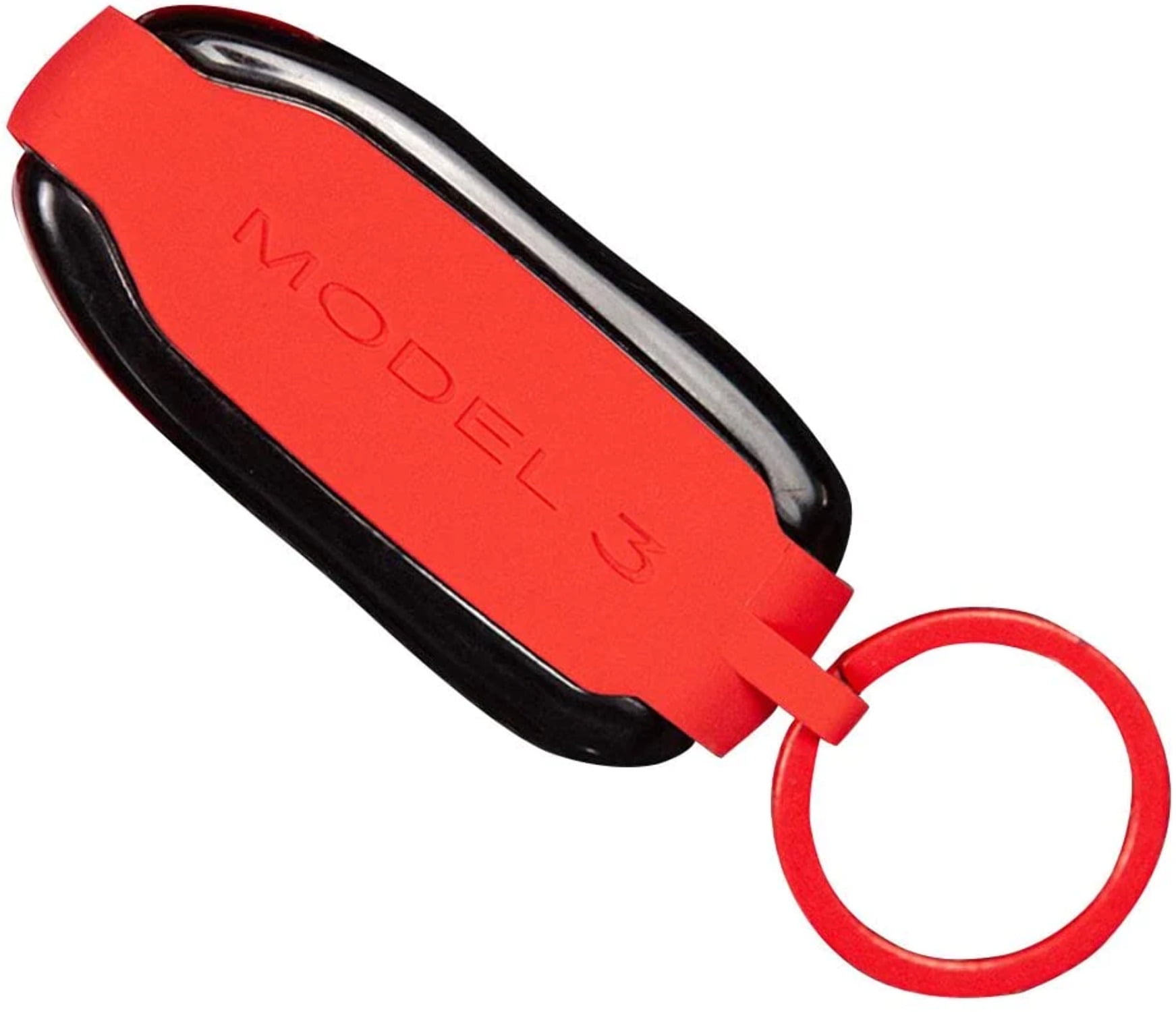 Tesla Model 3 Key Fob Cover Shell Protector Case Holder, Red, 2017-2024 ...