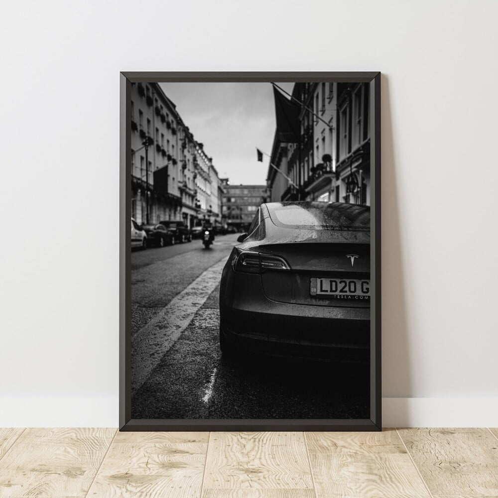 Tesla Model 3 Poster, Tesla Poster, Tesla Print, Tesla Wall Art, Iconic ...