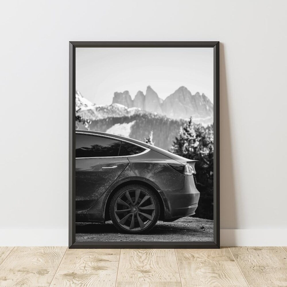 Tesla Model 3 Poster, Tesla Poster, Tesla Print, Tesla Wall Art, Iconic ...