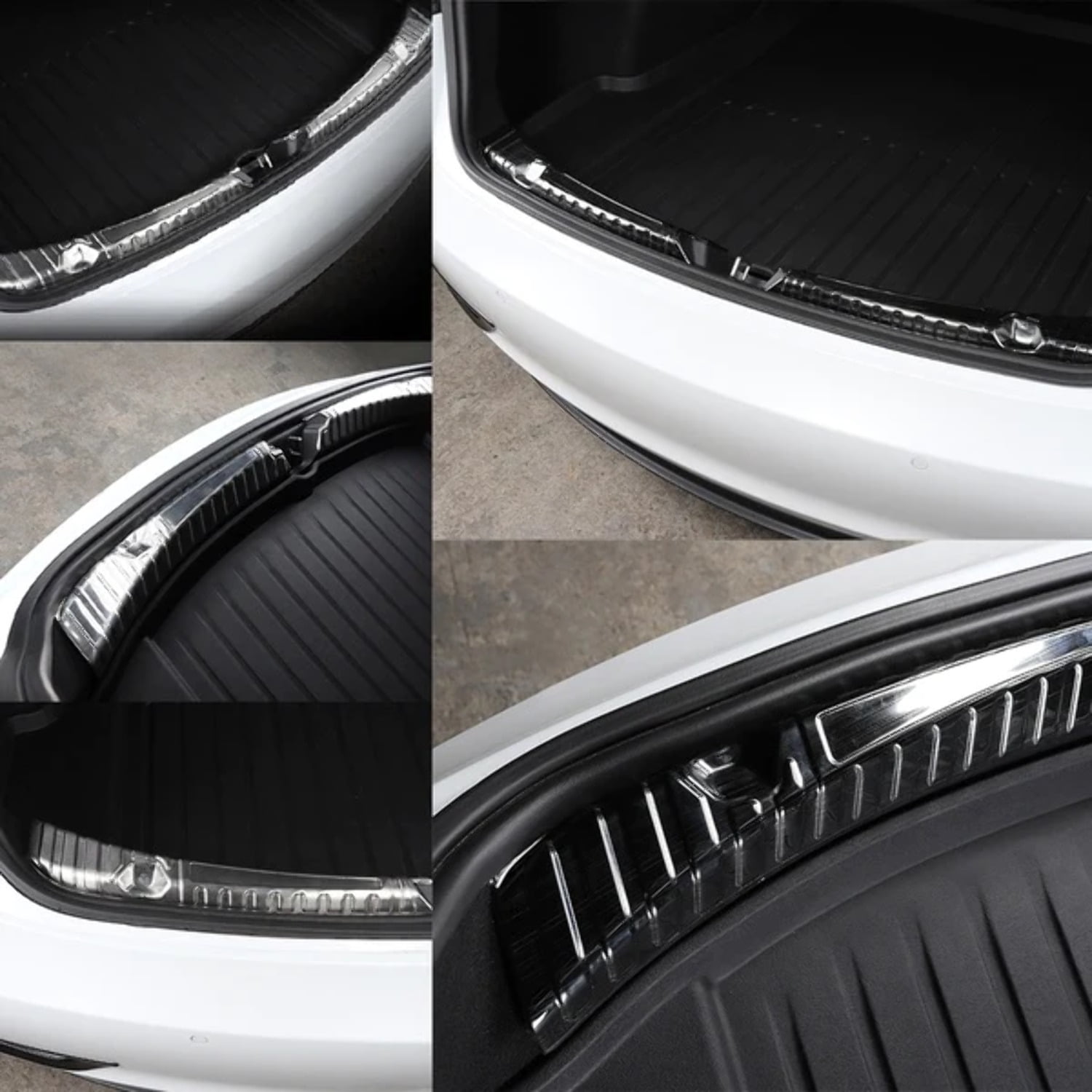Tesla Model 3 Rear Bumper Edge Cover Guard Protector Scuff Plates ...