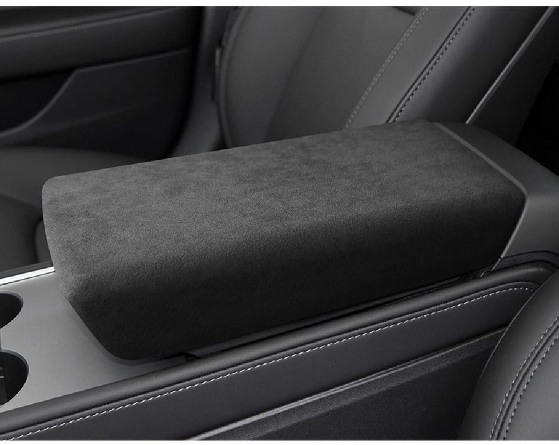 Tesla Model 3, Y Alcantara ABS Center Console Cover, Deep Gray, 2017 ...