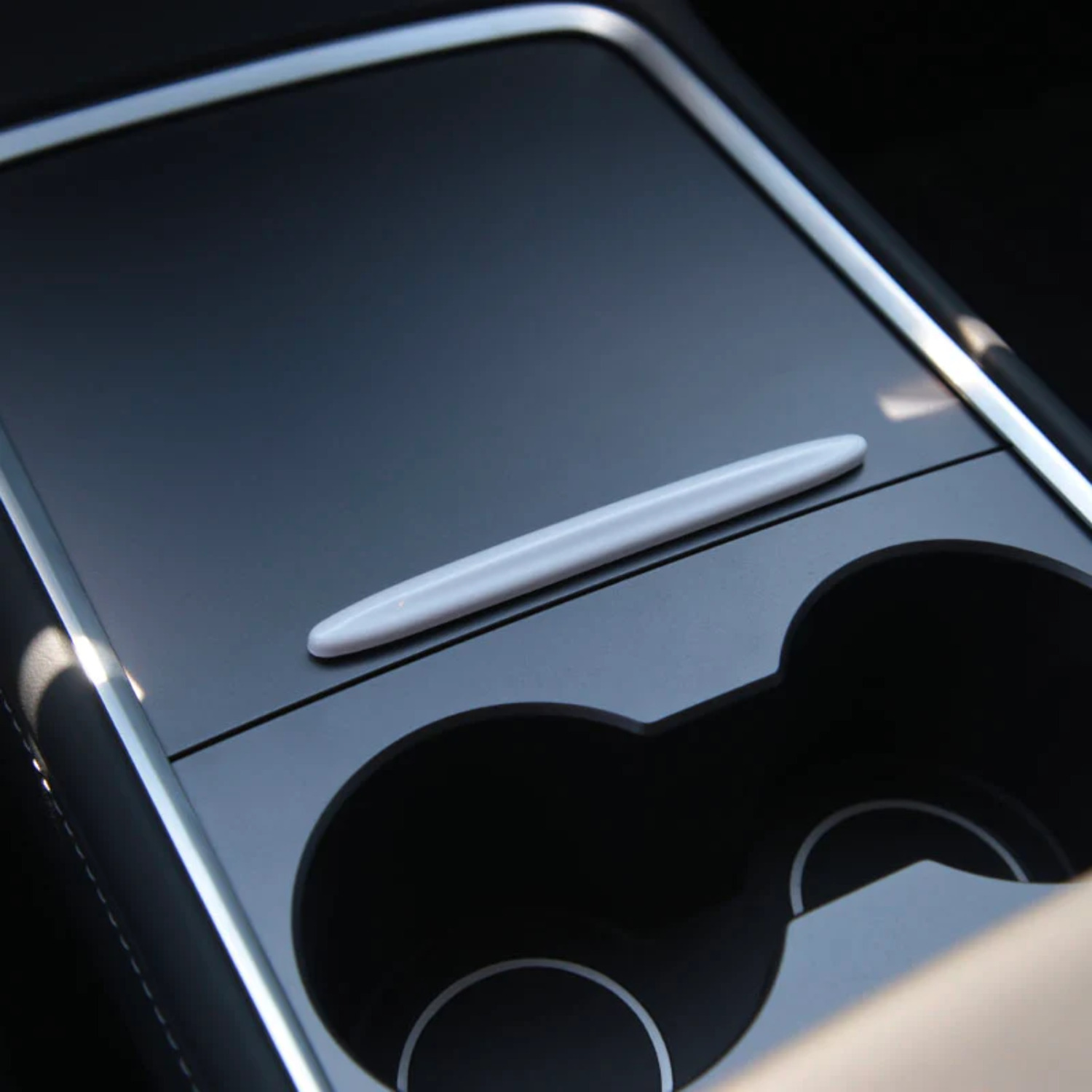 Tesla Model 3, Y, Center Console Slide Cover Button, Pearl White ...