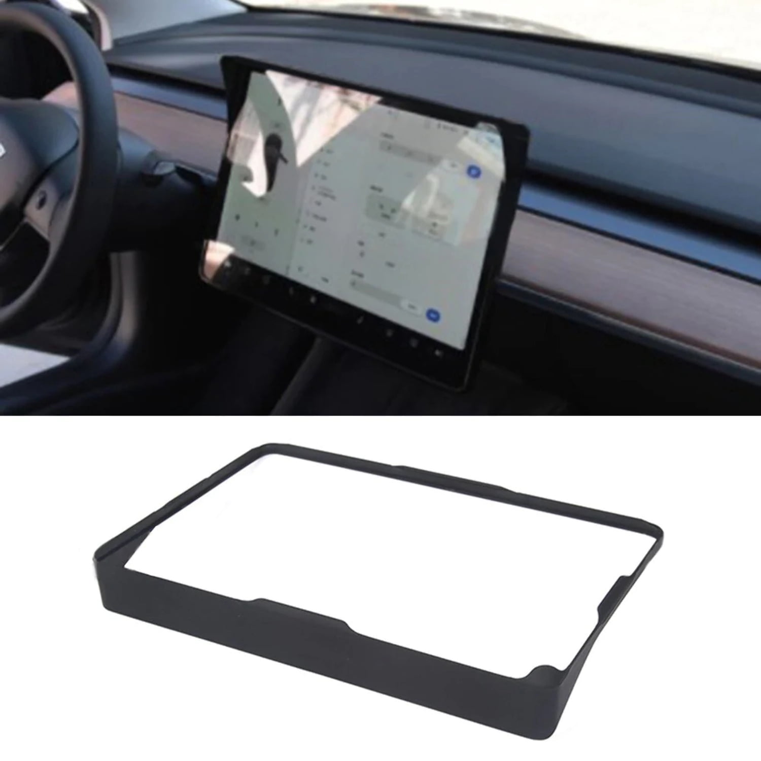 Tesla Model 3, Y, Center Screen Shade Visor Canopy Cover, Matte Black ...