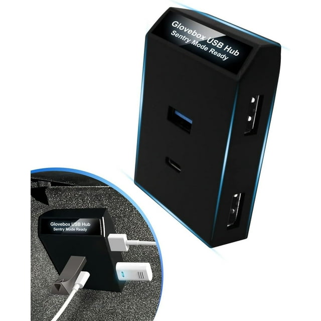 Tesla Model 3, Y Glove Box USB Hub, 4 in 1 Ports, Game Controllers ...