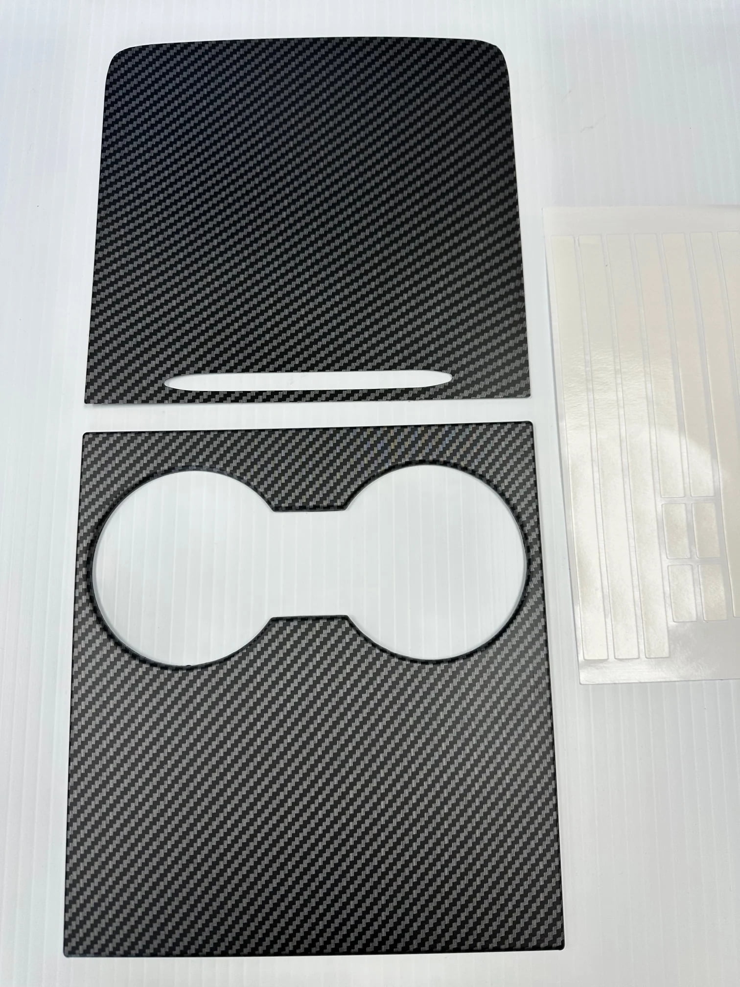 Tesla Model 3, Y Matte Carbon Fiber Center Console Cover, ABS, Metal ...