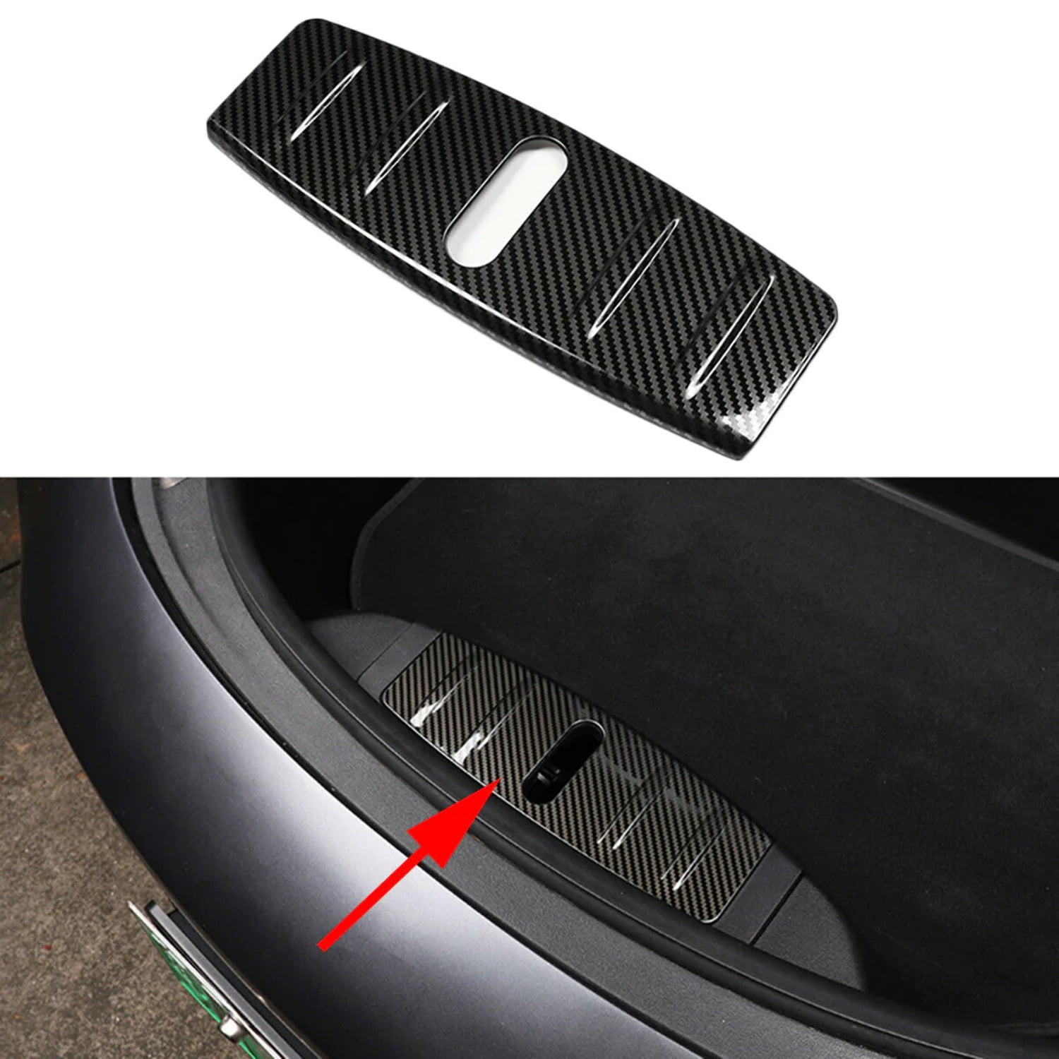 Tesla Model 3 front Frunk / Trunk Sill Plate Scuff Protector, Carbon ...