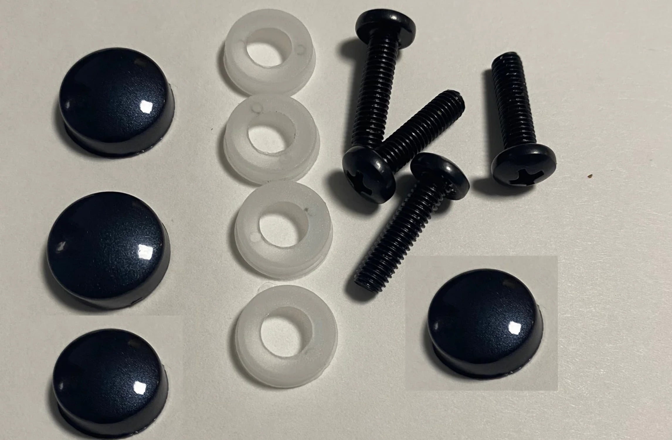 Tesla Model S, 3, X, Y License Plate Screw Cap Cover Kit, Painted ...