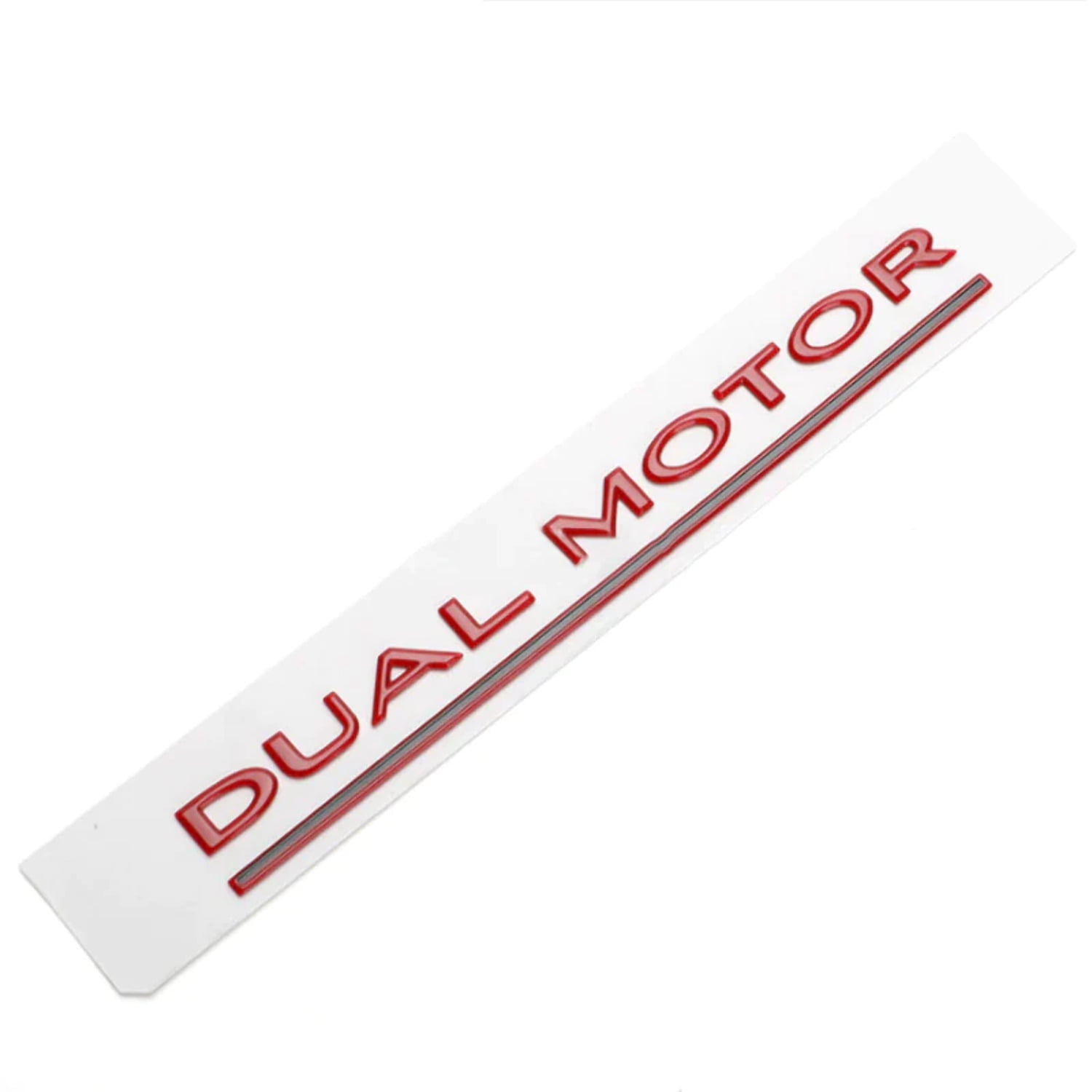 Tesla Model S, 3, X, Y, Red Dual Motor Emblem, 3D Epoxy Sticker Rear ...